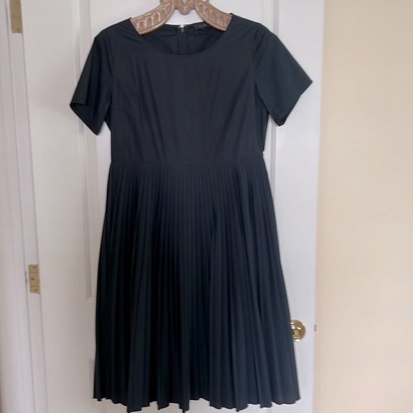 COS | Dresses | Cos Navy Cotton Knife Pleated Skirt Dress | Poshmark